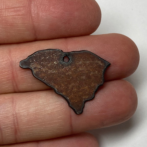 Mini Rusty Metal South Carolina Charm – Duct Tape and Denim