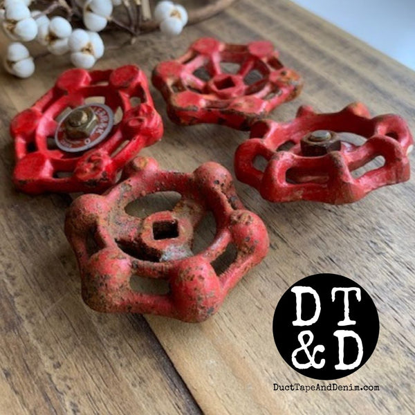 Vintage Red Faucet Handle (1) – Duct Tape and Denim