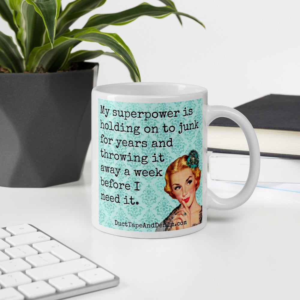 Junk is My Superpower Coffee Mug – Duct Tape and Denim