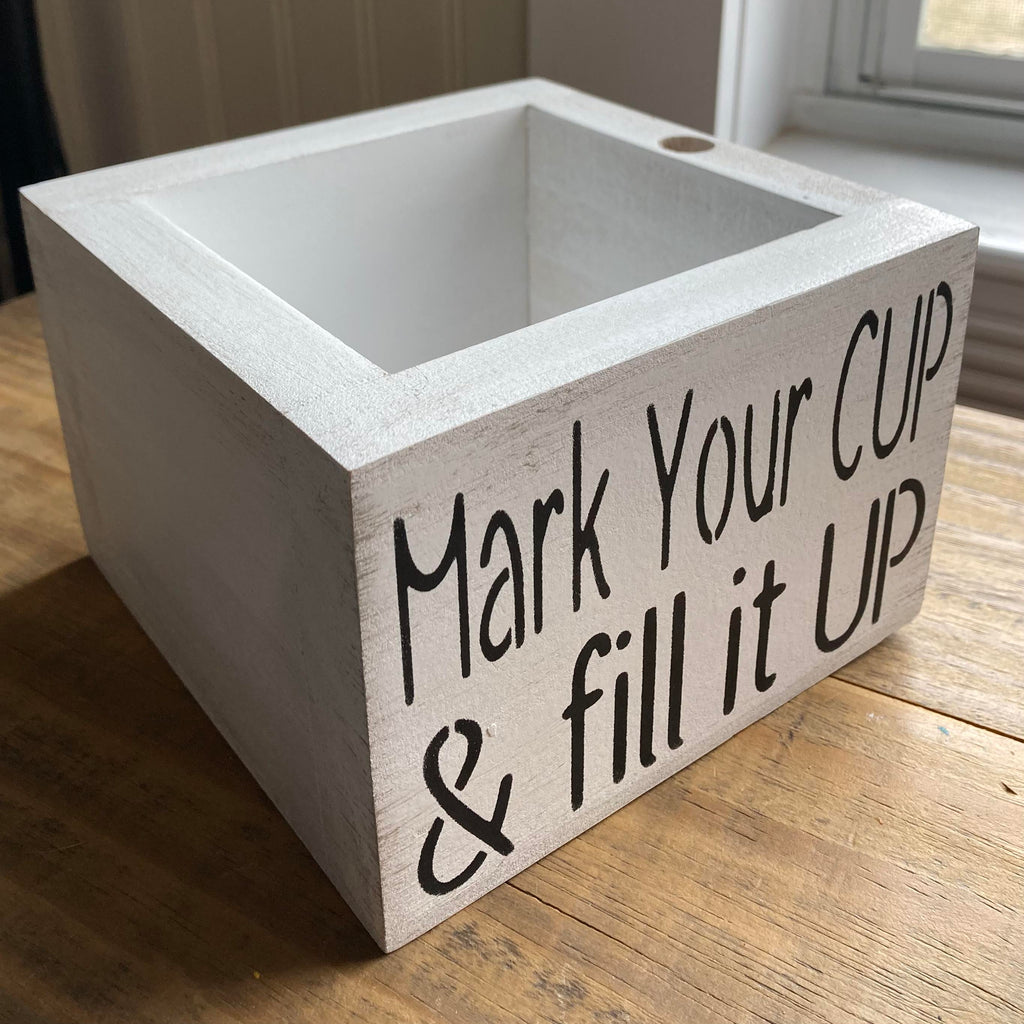 Wood Cup Holder Box, Single – Duct Tape and Denim