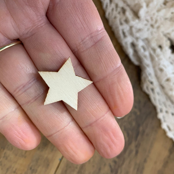 Unfinished Wood Stars (10) - 1" Inch – Duct Tape and Denim